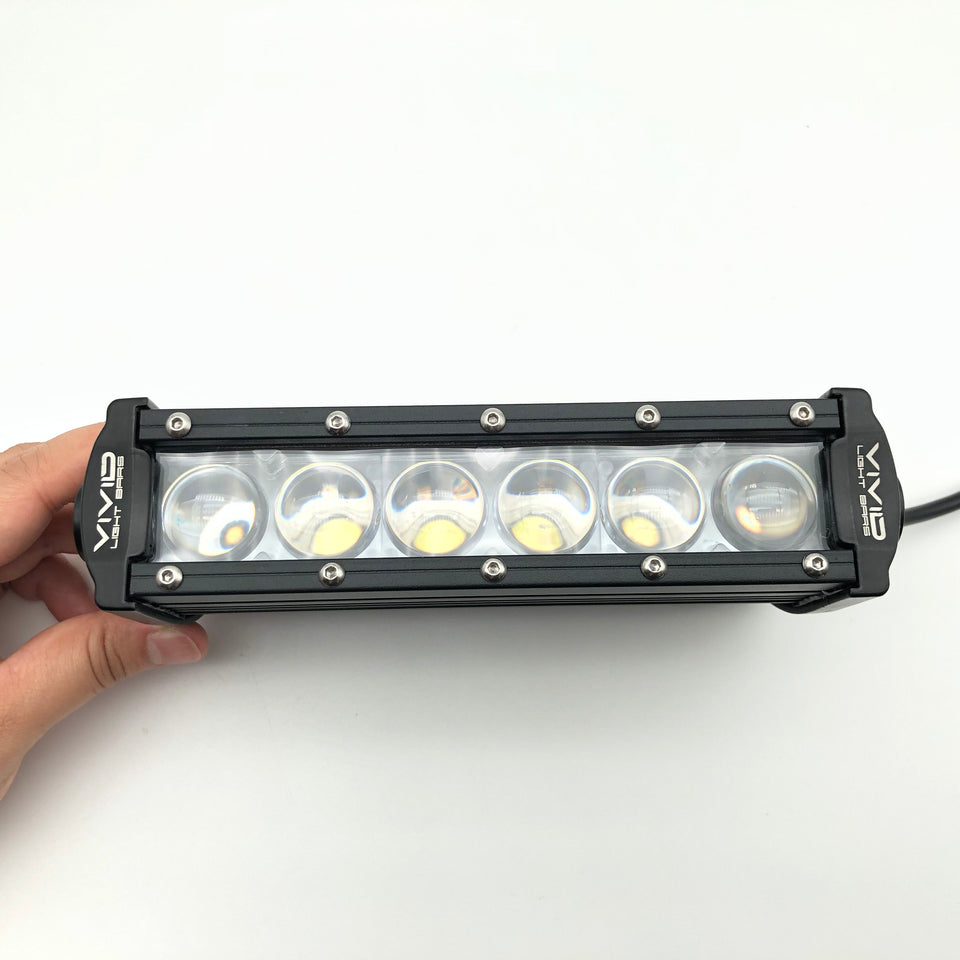 7.3" 4D Single Row Color Changing Light Bar | Vivid Light Bars