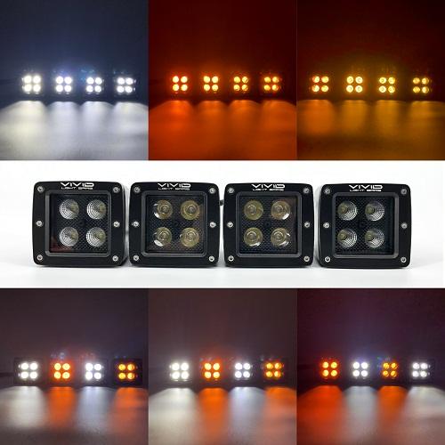dual color led pods | vivid light bars