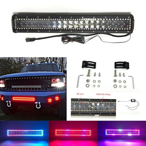 RGB Chasing Flow Halo LED Light Bar & Pods/ Cubes | Vivid Light Bars